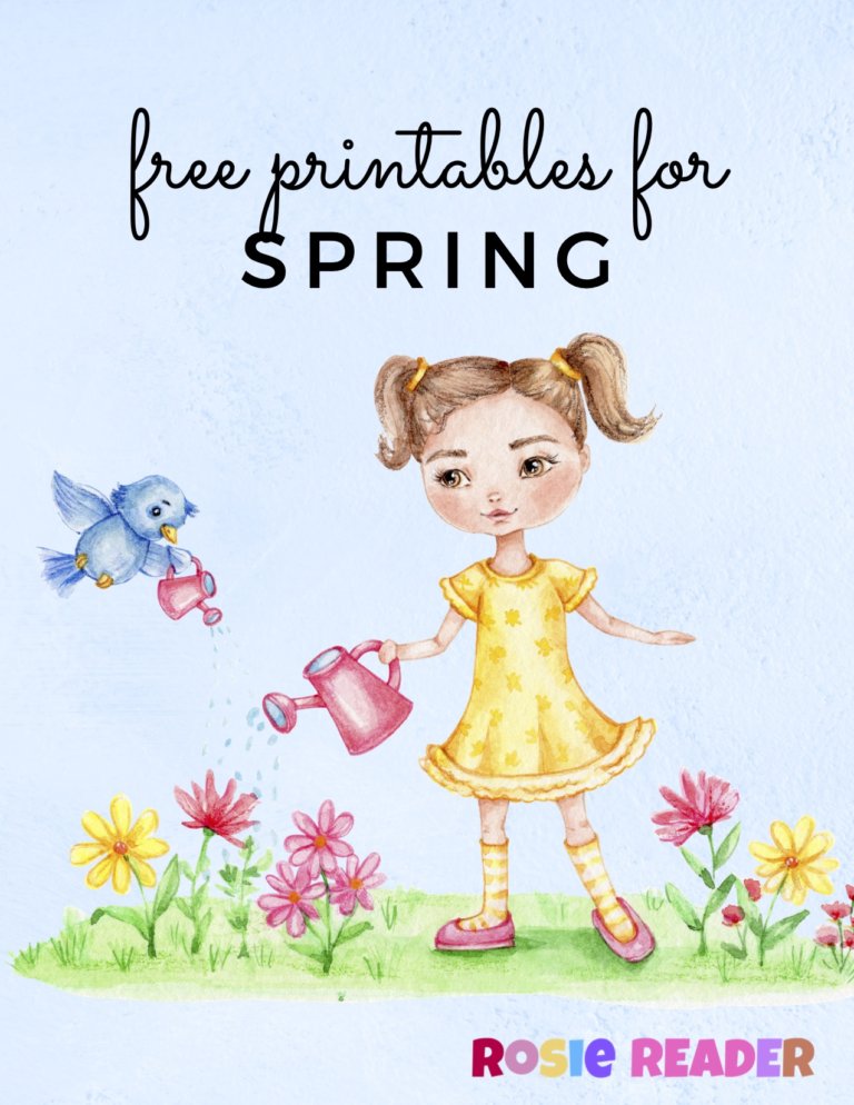 Free Printables for Spring - Reading adventures for kids ages 3 to 5